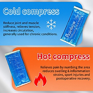 Gel Ice Packs for Head Neck Knee Elbow Wrist Foot Pain Relief (2 Pack) - Ice Packs for Injuries Reusable Gel Hot Cold Pack for Injuries - Flexible Cold Pack for Breast Surgery, Strain, Migraine