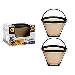GoldTone Brand Reusable No.4 Cone Style Replacement Cuisinart Coffee Filter replaces your Permanent Cuisinart Coffee Filter for Cuisinart Machines and Brewers (2 Pack)