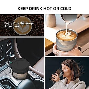 GTKSYNVE Reusable Coffee Mug with Lid and Handle, Old Wild West Cowboy Town Tumbler for Hot & Cold Drinks 16oz Stainless Steel Insulated Coffee Tumblers Double Wall Vacuum Thermal Cup