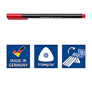 Staedtler 10 Triplus Permanent Multi-surface Pens