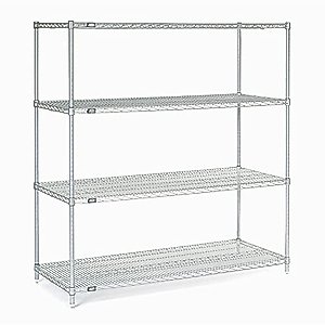 Nexel Chrome Wire Shelving, 60" W X 18" D x 54" H