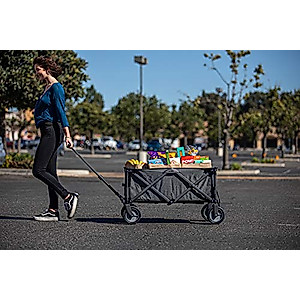 ONIVA - a Picnic Time Brand - Adventure Wagon Folding Wagon - Wagon Cart - Sport Utility Wagon - Beach Wagon Collapsible, (Dark Gray) 35.6 x 18.9 x 21.9