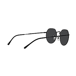 Ray-Ban RB3565 Jack Round Sunglasses, Black/Polarized Black, 53 mm