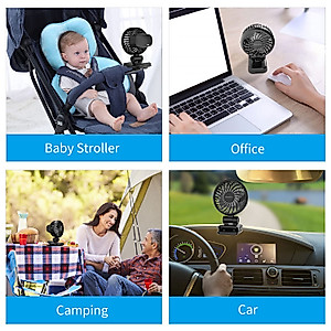 Super Mini fan with Clip, Battery Operated Pocket Fan, Small Portable Desk Fan, 3 Speeds Adjustable, Strong Airflow, 360° Free Rotation, for Travel, Indoors, Outdoors