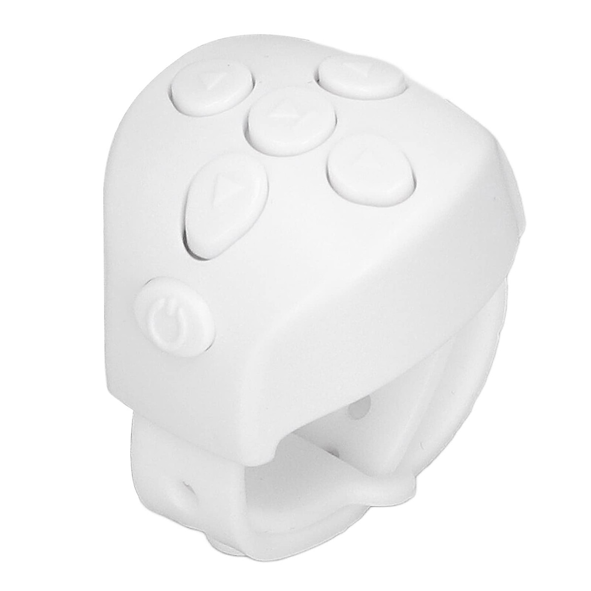 Remote Control, 10M Stable Connection Remote Page Turner Rechargeable Adjustable Size Support Mainstream Apps for iPhone (White)