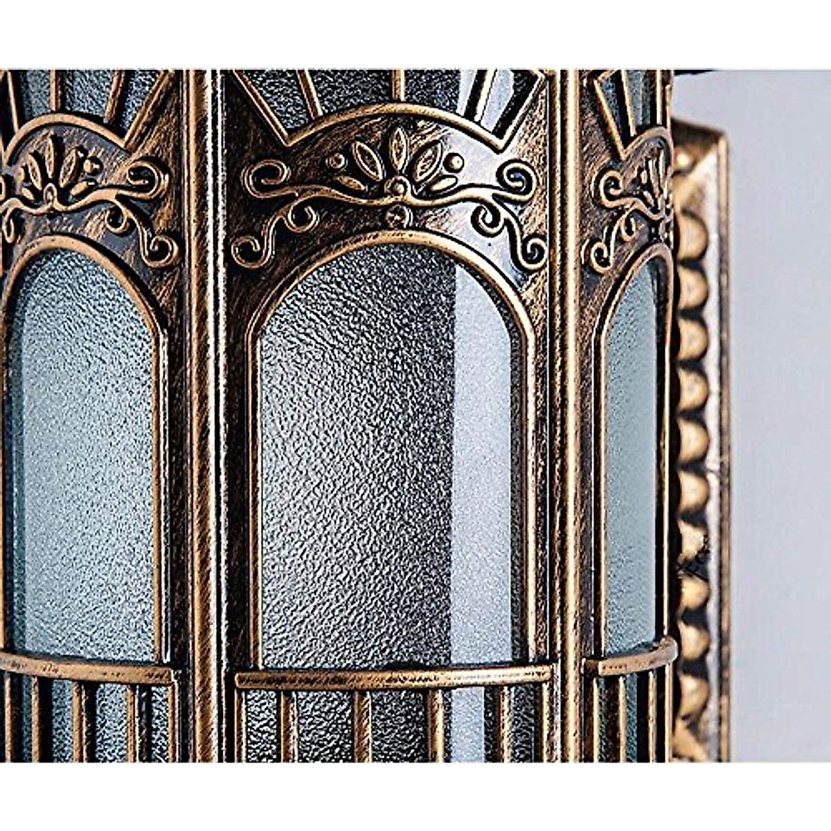 PEHUB Wall Light Outdoor Waterproof Wall Lamp Sconces Outdoor Chinese Style Villa Garden Lights Door Baroque Glass Lights Balcony Exterior Wall Lantern Exterior Light Fixture