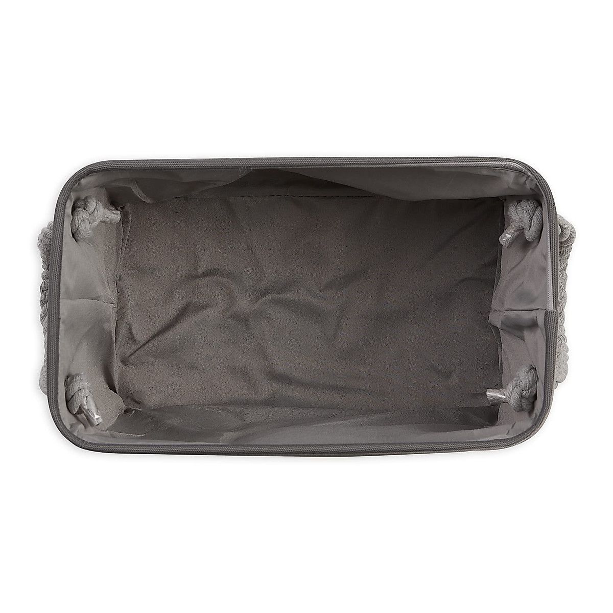 Bone Dry Pet Storage Collection Striped Paw Patch Bin, Small Rectangle, Gray