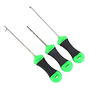 VGEBY 3Pcs Fishing Bait Needle, Portable Carp Bait Needle Carp Fishing Splicing Needle Baiting Hook Drill Rig Tools Carp Bait Needle Carp Baiting Needle Baiting Needle for Carp Fishing