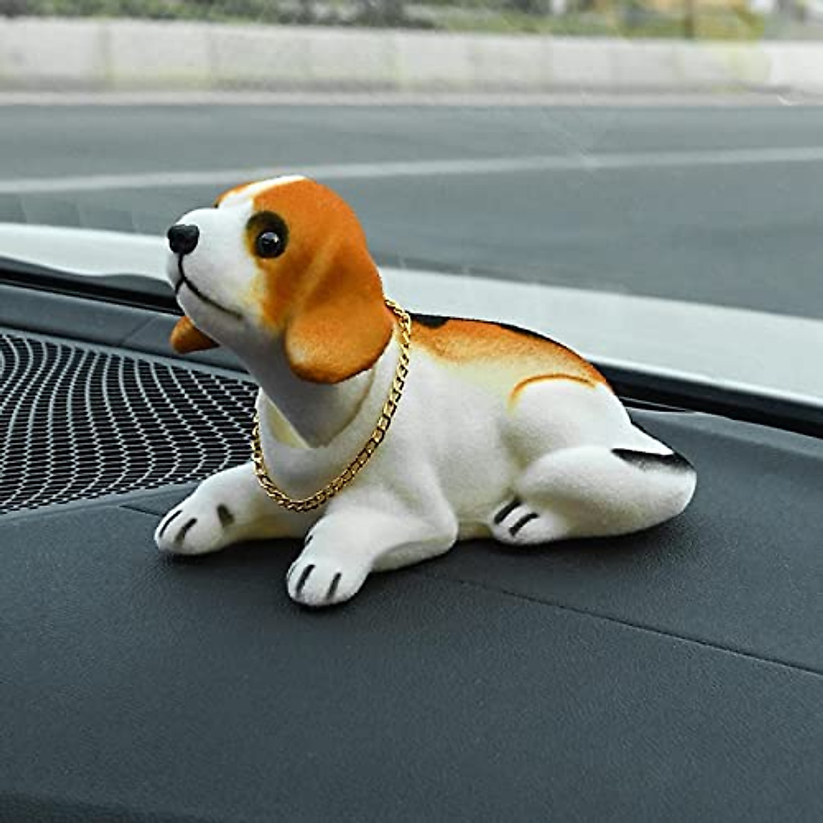 Fenteer Cute Bobble Head Dog Nodding Dog for, Beagle