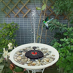 Flantor Solar Water Pump Fountain Pump Solar Power Pump, Rose Bird Bath Fountain Pump Bird Solar Fountain Pump for Bird Bath, Garden and Patio