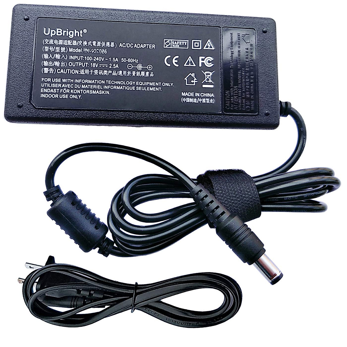 UpBright 18V 2.5A AC/DC Adapter Compatible with Cricut Explore Air 2 Expression 2 Create Mini Cake Maker Cutting Machine Cutter 14-0001 JOD-SWR-05758 KSAH1800250T1M2 KSAS0451800250M2 Power Supply Cord