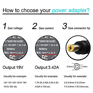 65W 45W Ac Adapter Charger for Acer Aspire E15 ES1 E1 E5 F5 F15 E 15 1 5 F 5 15 V3 V5 V7 V 3 5 7 R7-571 R3 R7 S3 M3 M5 N15Q1 N16Q2 PA-1650-86 5742 5521 5734 5735 5575 Power Supply Cord