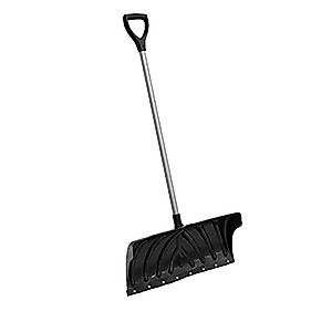 Snow Pusher Shovel 24” Poly Blade with Metal Edge