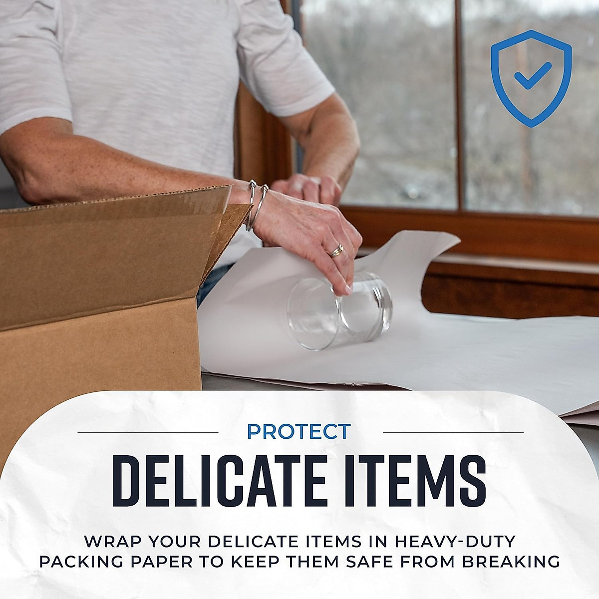 Packing Paper Sheets for Moving - 10lb - 320 Sheets of Newsprint Paper - Must Have in Your Moving Supplies - 27" x 17" - Made in USA