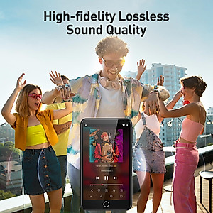 AGPTEK 80GB MP3 Player with Bluetooth and WiFi, 3.5" Full Touch Screen MP4 Player with Spotify, Android Online Music Player with Speaker, FM Radio, Expandable Up to 128GB