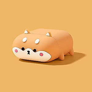 Compatible for Airpod Case 1&2 Corgi Dog, Cute Kawaii Cartoon 3D Silicone Fashion Protective Skin Cover for Airpod Case Shiba Inu, Funny Boys Girls Kids Teens Women Cases for Airpods 1/2 (Corgi)