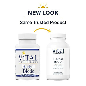 Vital Nutrients - Herbal Biotic - Herbal and Nutritional Support for The Immune System - Upper Respiratory and Sinus Health - 120 Vegetarian Capsules