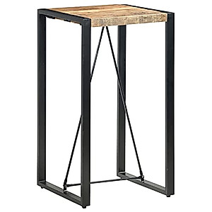 AJSEOYBS Dining Table Mid-Century Vintage Kitchen Table for Person for Dining Room Balcony Cafe Bar,Bar Table 23.6"x23.6"x43.3" Solid Mango Wood