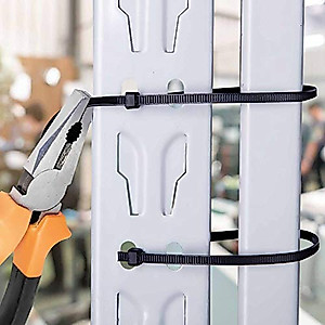 TEVADO 100 Pack Cable Zip Ties Heavy Duty 12 Inch, Premium Plastic Wire Ties with 50 Pounds Tensile Strength, Multi-Purpose Self-Locking Black Nylon Zip Ties for Indoor and Outdoor