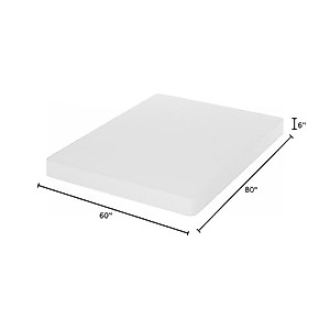 Furinno Tidur Cooling Gel Memory Foam Mattress, 6 Inch, Queen,White