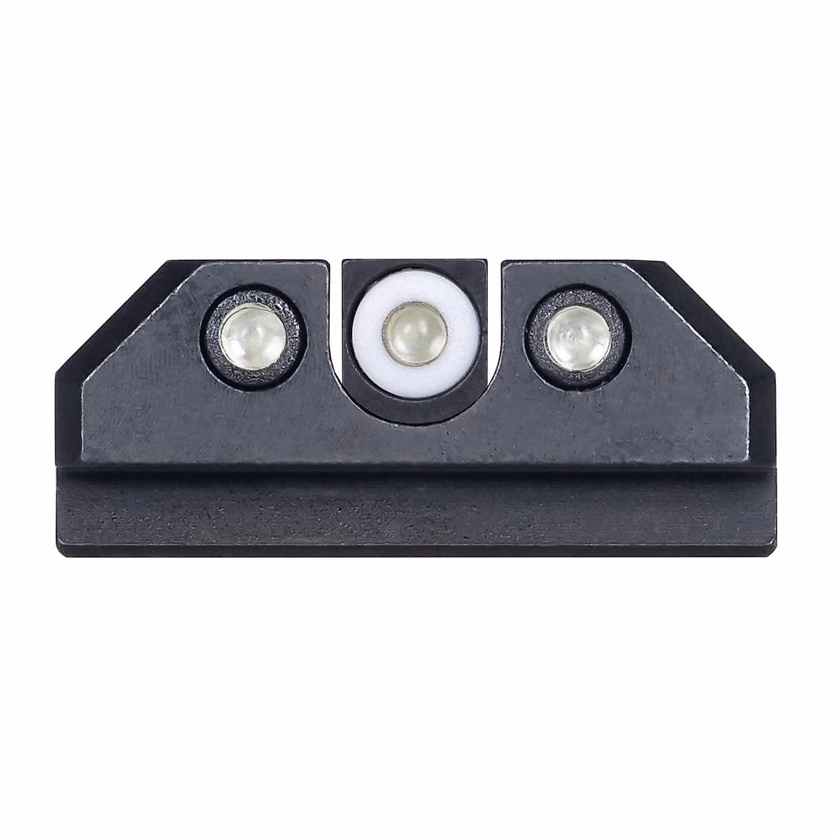 Night Fision Standard Height Perfect Dot Tritium Night Sight Set Compatible with Taurus G3C/GX4, White Front Ring, U Notch Black Rear Rings