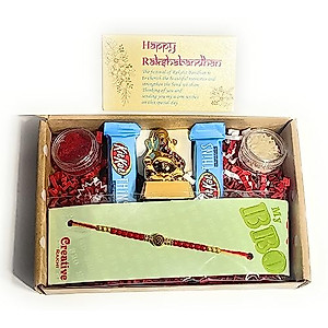 Rakhi Gift Set (Om&RedBeads)