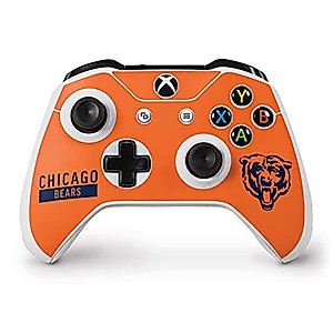 Skinit Decal Gaming Skin Compatible with Xbox One S Controller - Officially Licensed NFL Chicago Bears Orange Performance Series Design
