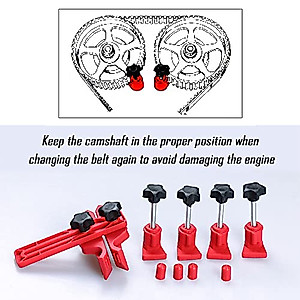 OFBAND 5PCS Dual Cam Clamp Camshaft Kit - Anti Slip Locking Timing Tool Kit for Single Twin Quad Camshaft Clamp Engine - Universal Cam Bearing Tool