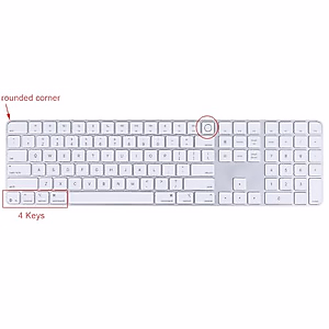 Yuomik Silicone Keyboard Cover Skin Protector Compatible for 2024 M4 iMac Magic Keyboard with Touch ID and Numeric Keypad (Model A3119) (Clear, Compatible for A3119)