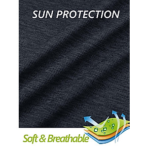 MAGCOMSEN 1/4 Zip Pullover Women Long Sleeve UV Shirts Athletic Shirts Summer Tops Workout Shirts Running Rash Guard Black L