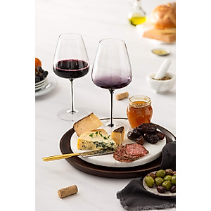 JoyJolt Black Swan Red Wine Glasses, Premium Crystal Glassware,26.8 Oz Capacity, Set Of 2.