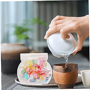 DOITOOL 12pcs Pet Pumpkin Jar Airtight Glass Jars Navideños Clear Container Halloween Bakery Boxes Loose Tea Canister Christmas Candy Jar Candy Container Packing Jar Candy Jars