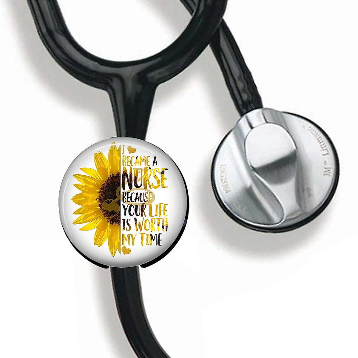 Nurse Quote Stethoscope Tag Personalized,Nurse Doctor Stethoscope ID Tag Customized, Medical Stethoscope Name Tag with Writable Surface-Black