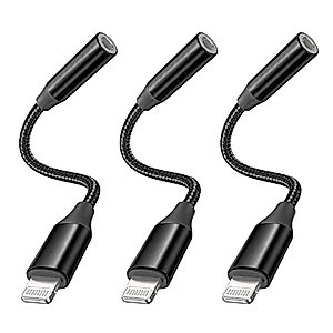 USB Type C to 3.5mm Female Headphone Jack Adapter, (3 Pack) USB C to Aux Audio Dongle Cable Cord Compatible with Samsung Galaxy S23 S23+ S22 S21 S20 Ultra S10 S9 Plus, Note 20 10, Pixel XL, iPad Pro