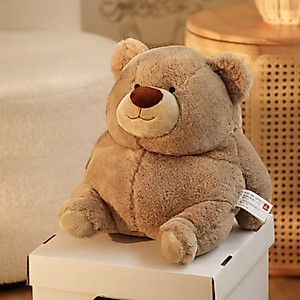 Cute Sitting Bear Stuffed Animals Plush Dolls,Soft Teddy Bear Plush Toy Bedtime Friend,Hugging Plush Toys Companion,Halloween Christmas Birthday Plush Gifts for Boys Kids Babies Girls(Brown Bear)