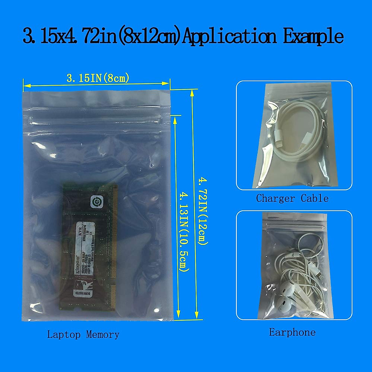 Daarcin Anti Static Bags,ESD Bags,30pcs Mixed Sizes Antistatic Resealable Bags for 3.5 Hard Drive, 2.5 Solid State Drive,with Labels, ESD Shielding Bags for Varieties of Electronic Device