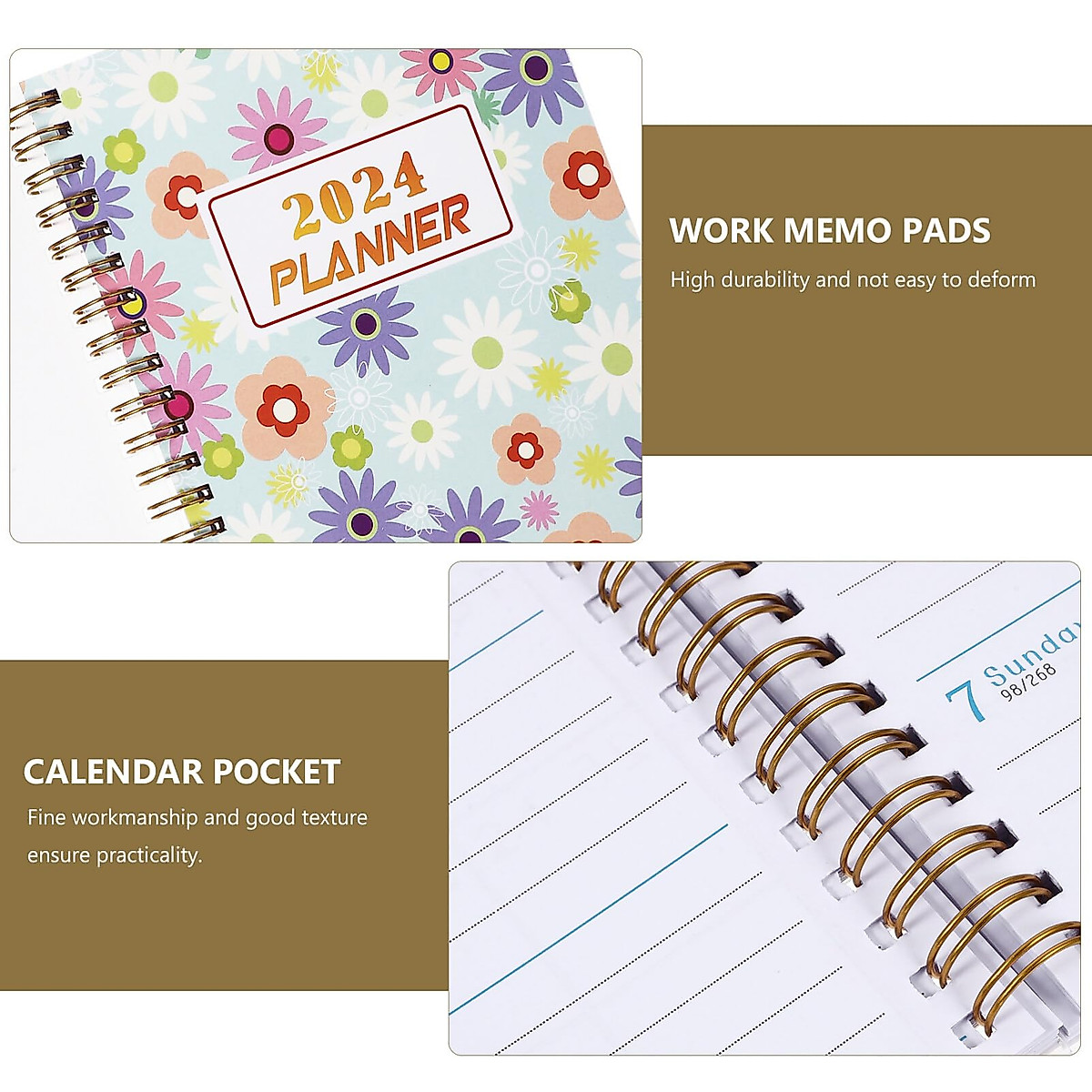 MAGICLULU Note Book Note Pads Office Writing Notebook Office Memo Pad Daily Planner Notebook Office Supply Note Supplies Home Supply Planner Pocket Planner Organizer Portable Calendar Work