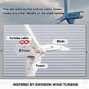 BRICKKK PANTASY Windmill Wind Power Building Bricks Set, Creator Expert Envision Wind Turbine STEM Building Kit,Creative Home Décor or Office, Great Gift Idea for Adults and Teens