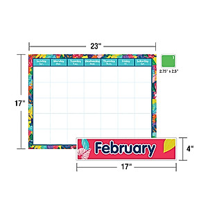 Carson Dellosa One World Calendar Bulletin Board Set, Monthly Wall Calendar With Numbers and Birthdays Cover Ups, Colorful Decor, Seasons, Weather, and Days of the Week Chart, Classroom Decor (134 pc)