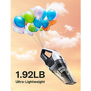 Handheld Vacuum Cleaner, Powerful Suction Portable Lightweight Hand Held Vacum Cordless with 25-30Mins Long Runtime Rechargeable Battery Quick Charge for Home Car Carpet Stairs Pet Hair Deep Cleaning