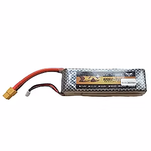 Replacement Parts 11.1V 2600mAh 3S Lipo Battery XT60 Plug Charger Apply in Atomic Brushless Remote Control Boats (1Battery)