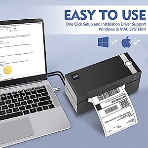 LUFIER 4x6 Label Printer - Commercial Grade Thermal Label Printer for Shipping Packages, Thermal Printer for Shipping Labels Printer Work with USPS UPS FedEx Shopify Ebay Amazon Support Windows & Mac