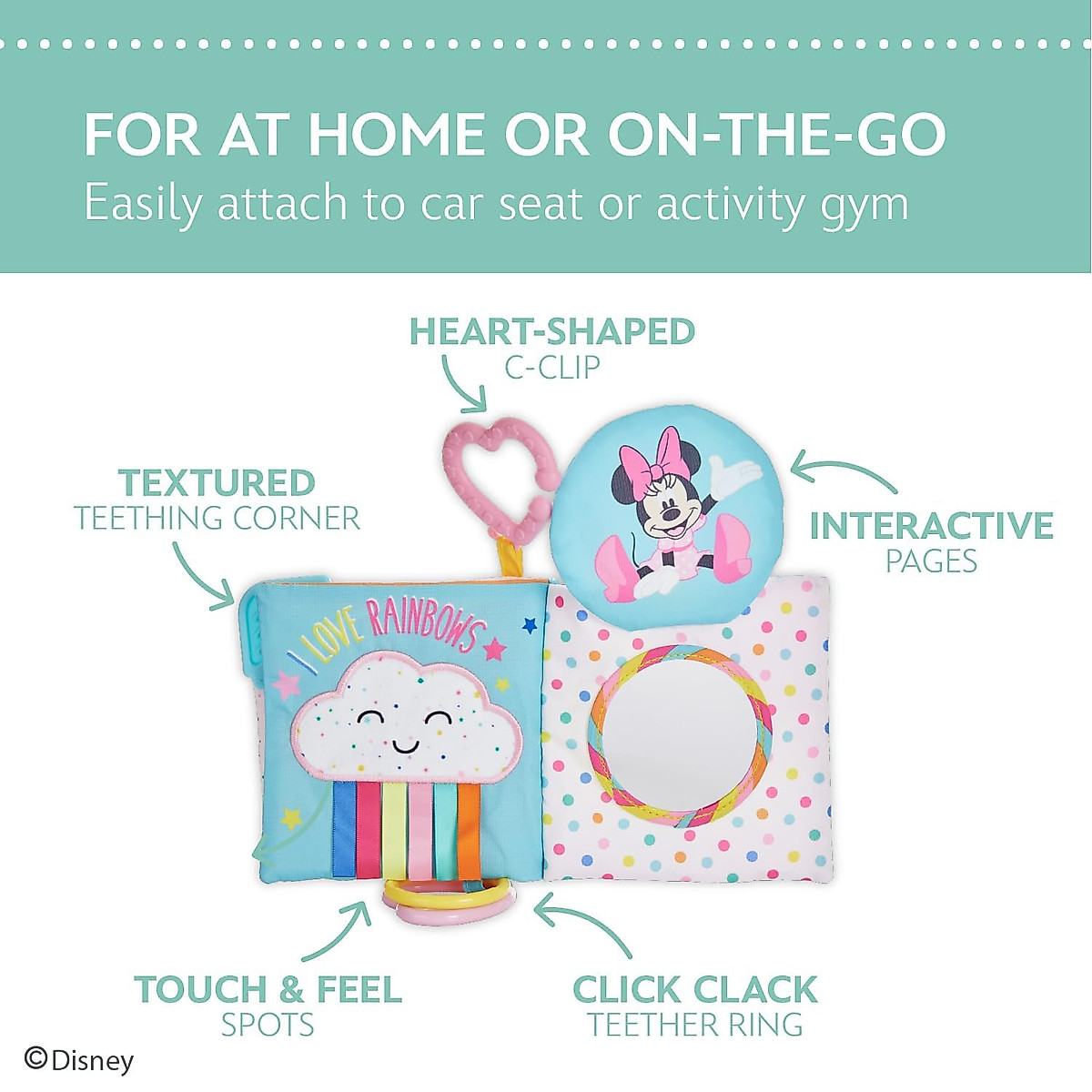 KIDS PREFERRED Disney Baby Minnie Mouse On The Go Soft Book for Babies