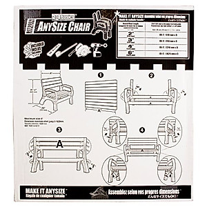 2x4basics 90134ONLMI Hopkins, 6"D x 40"W x 33"H, AnySize Chair or Bench Ends, Sand