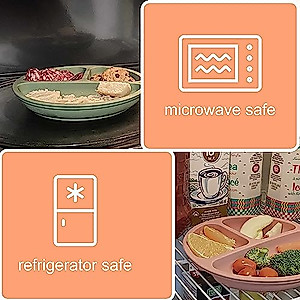 littlepanda Suction Plates for Toddlers and Babies 100% Silicone Divided Plates for Kids Baby Led Weaning Supplies Microwave & Dishwasher and Oven Safe Toddler Plates 3 Pack