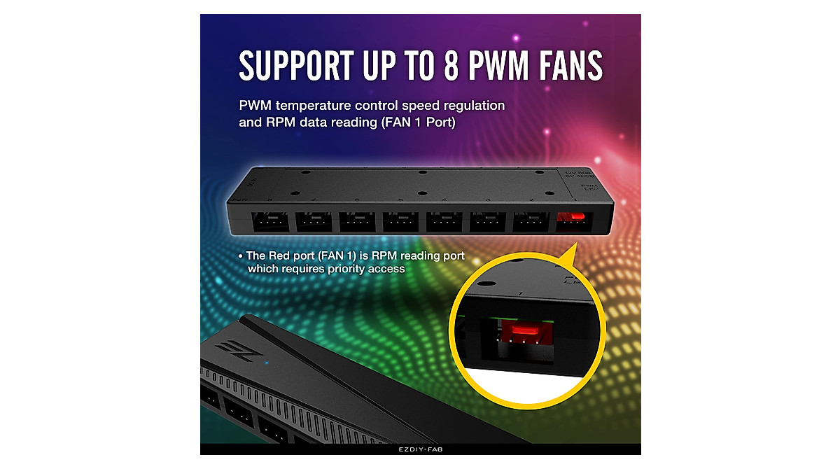 EZDIY-FAB ARGB PWM Fan Hub - Ultimate PC Cooling Solution