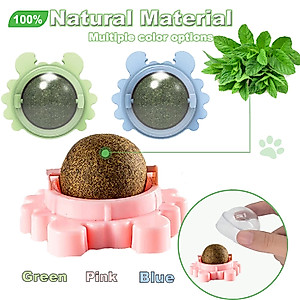 SUGVUHO 3 Pack Catnip Ball Cat Toy Cat Nips Organic Ball Catnip Wall Balls for Cats Cat Licking Ball Cat Teeth Cleaning Toy Cat Mint Silvervine Cat Toy Catnip and Silvervine for Cats