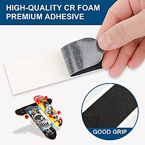 Haisalin 20Pcs Fingerboard Grip Tape, Precut Fingerboard Foam Grip Tape,Foam Grip Tape for Fingerboards, Precut & One Step Instal(20)