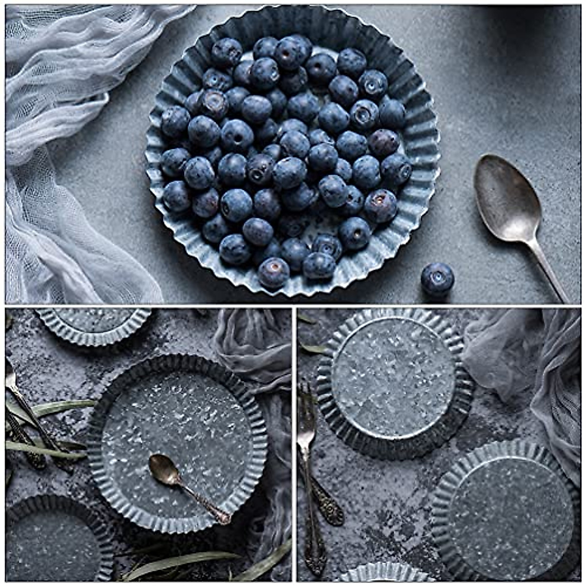 Cabilock Cutlery Tray Galvanized Serving Tray Round Farmhouse Rustic Serving Platter Fruit Food Breakfast Coffee Cupcake Dinner Tray for Kitchen Dining Room Jewlery Tray