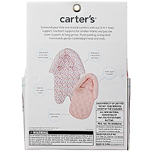 Carter's Infant 2-in-1 Head Support for Carseats and Strollers Flower/Pink